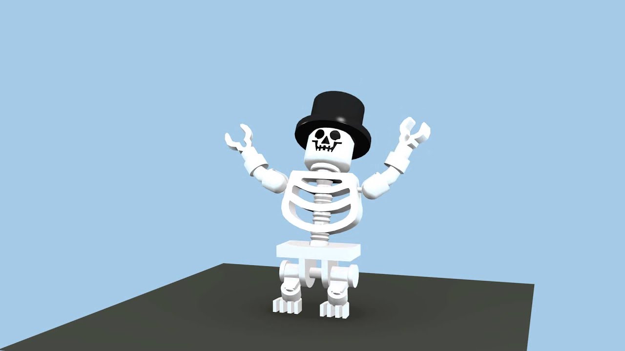 Dance of the LEGO Skeleton - Funk Game Loop - "LEGO Brick Dancers ...