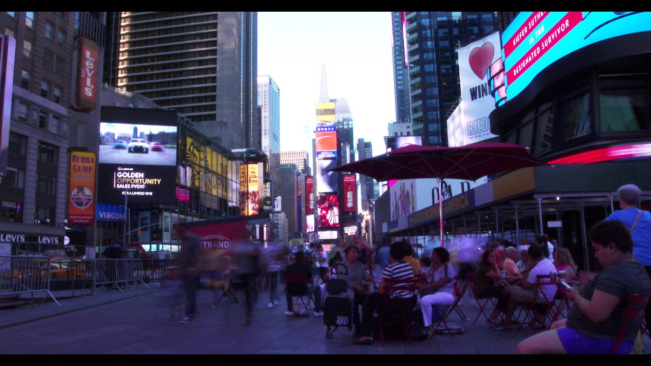TIMES SQUARE NEW YORK TIME LAPSE 4K CINEMA - YouTube