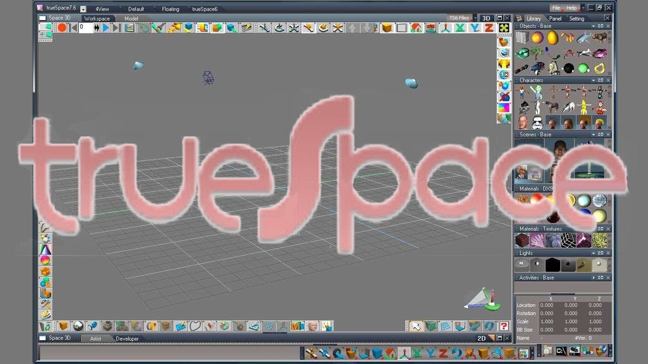 Tutorial Caligari TrueSpace 1 - YouTube
