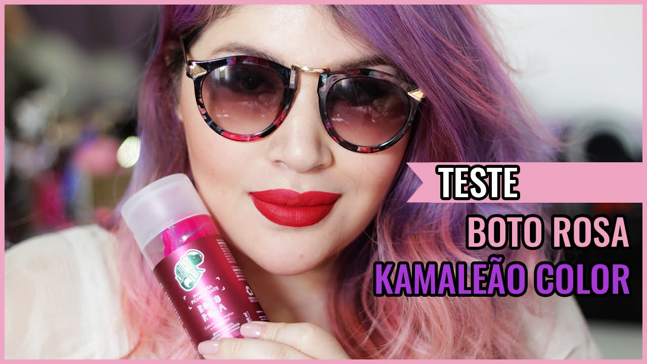 Teste Kamaleão Color - Boto Rosa [cabelo Rosa Pastel, Vegan, Cruelty ...