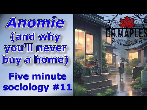 Emile Durkheim's Anomie! (Five minute sociology #11)
