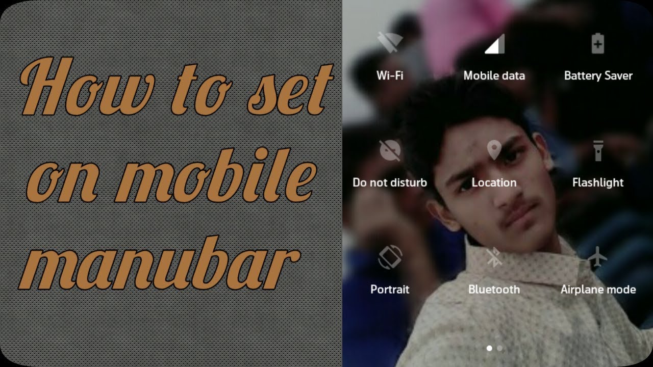 How to set on photo mobile manubar!! Add photo manubar - YouTube