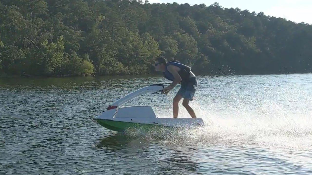 1987 Kawasaki JS300 Stand Up Jet Ski Top Speed Run - YouTube