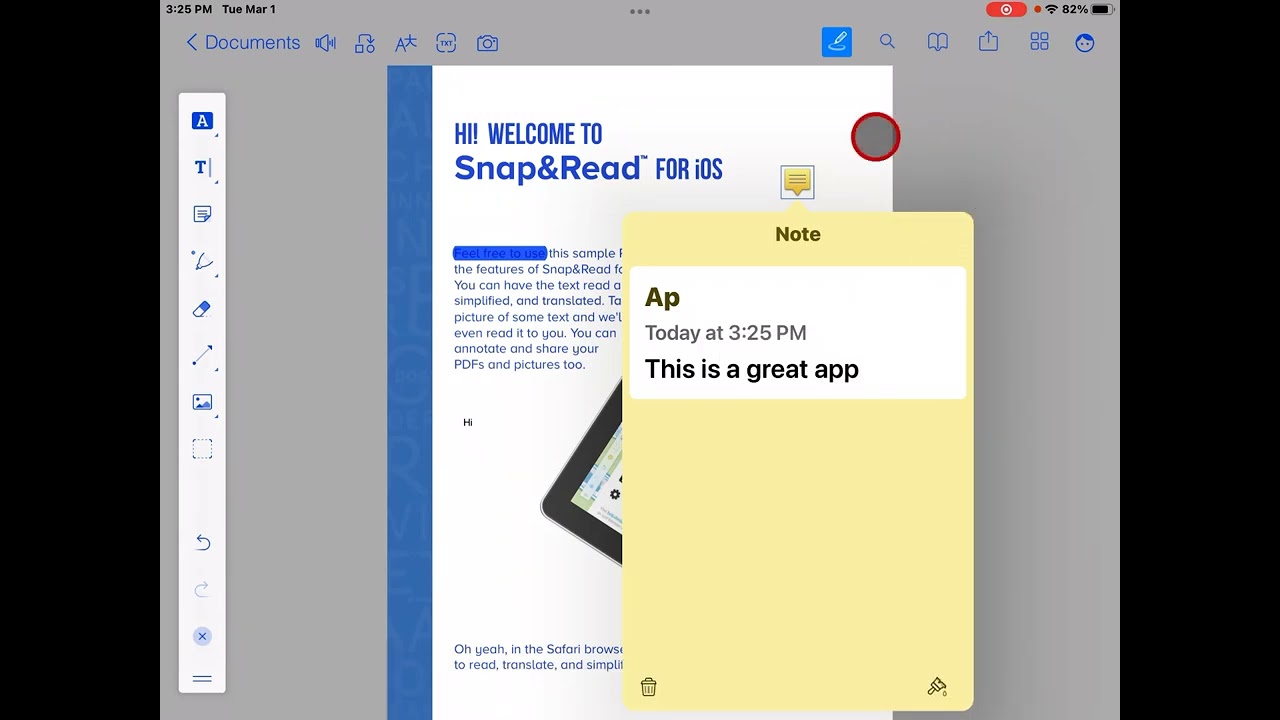 Snap and Read iPad app - YouTube