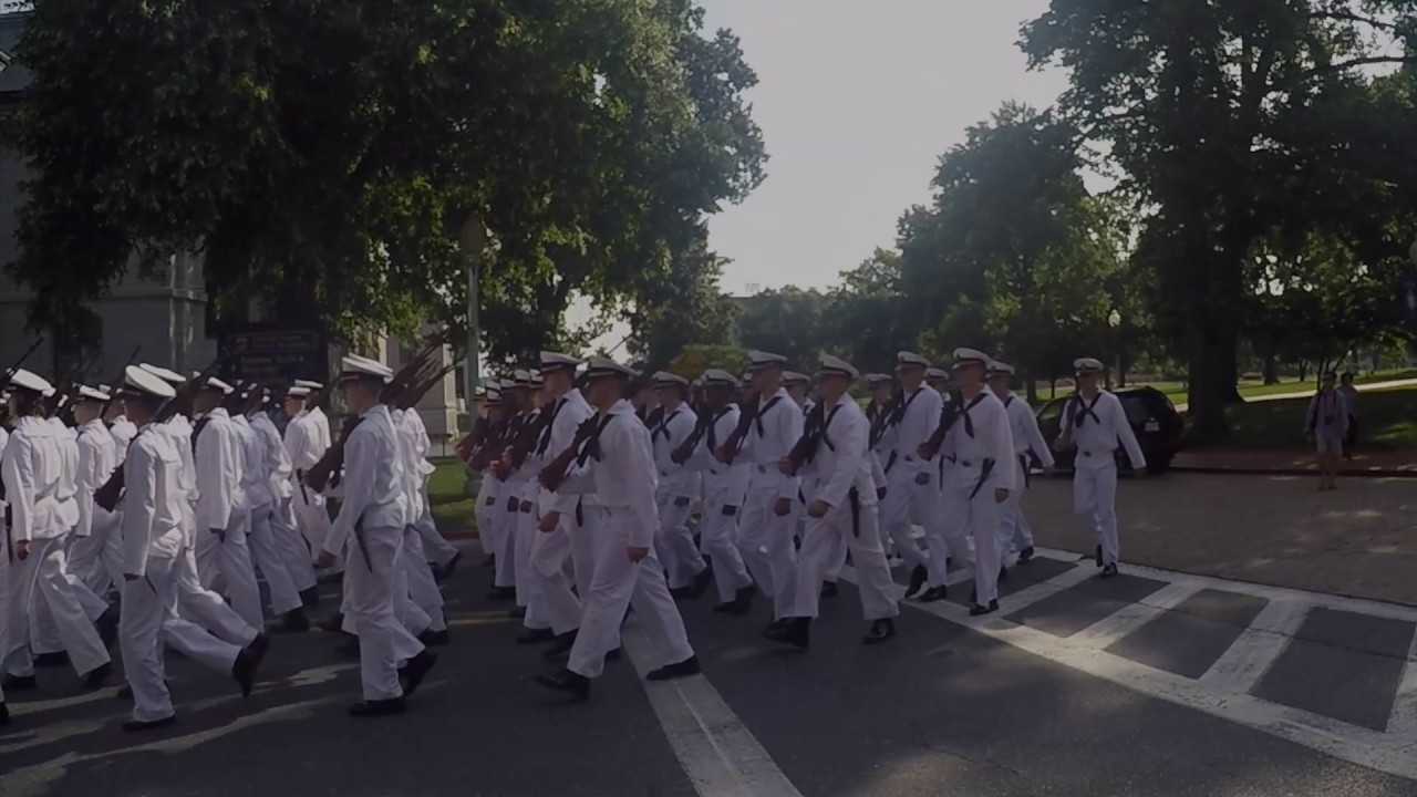 First formal parade USNA Class of 2021 - YouTube