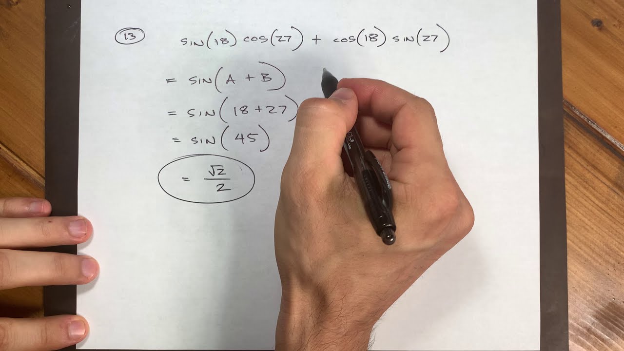 How to quickly find the exact value of an expanded trig expression ...