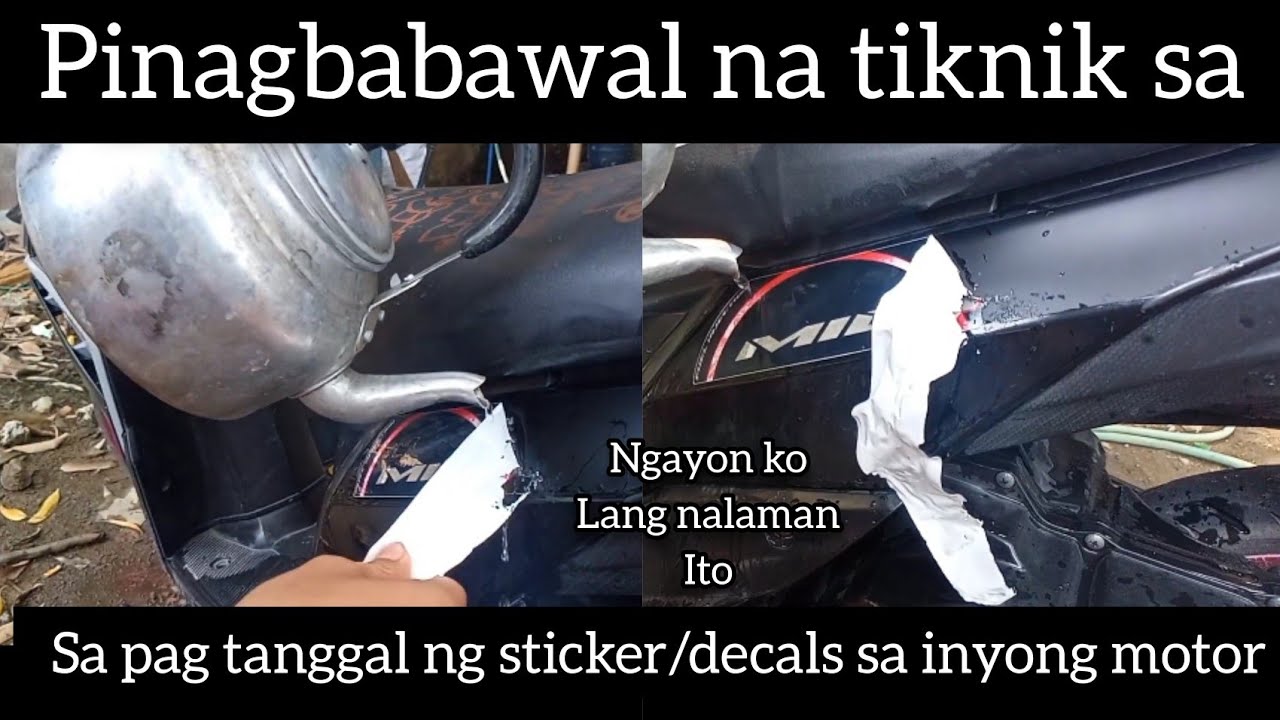 Paano tanggalin ang sticker/decals sa ating motor - YouTube