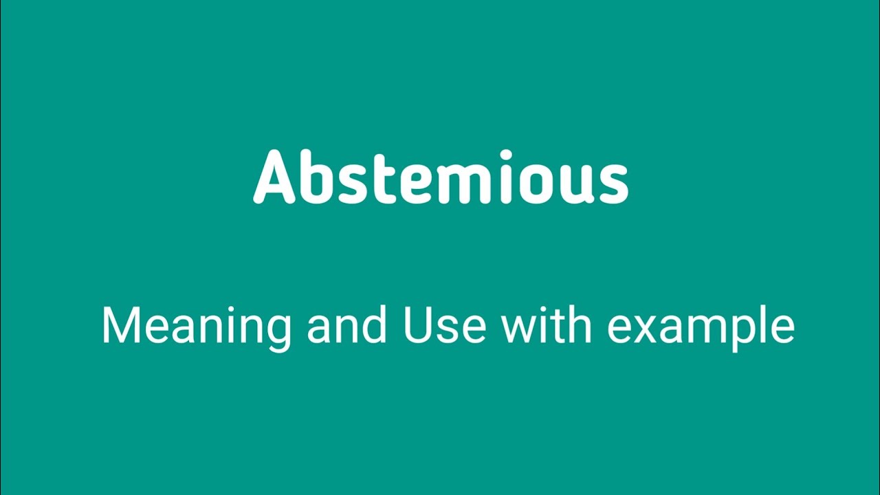 Abstemious Meaning In Urdu And Hindi YouTube abstemious-meaning-in-urdu-and-hindi-youtube