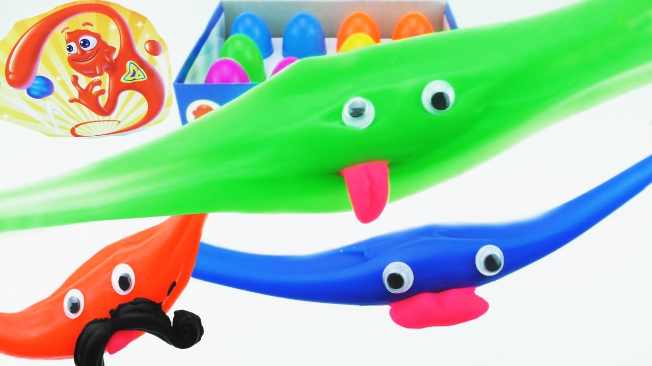 Nauty Putty Freaky Funny Stretching Smiles Learn Colors Creative Video ...