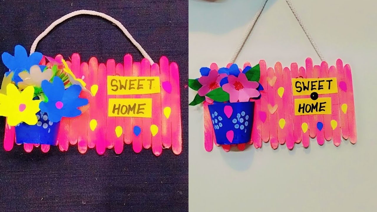 how to make walldecore//home decor//beautiful//easy craft idea - YouTube