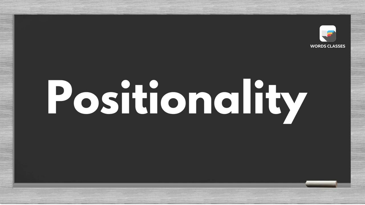 Positionality Meaning | Word pronounce | English Speaking Practice | English | WordsClasses ...