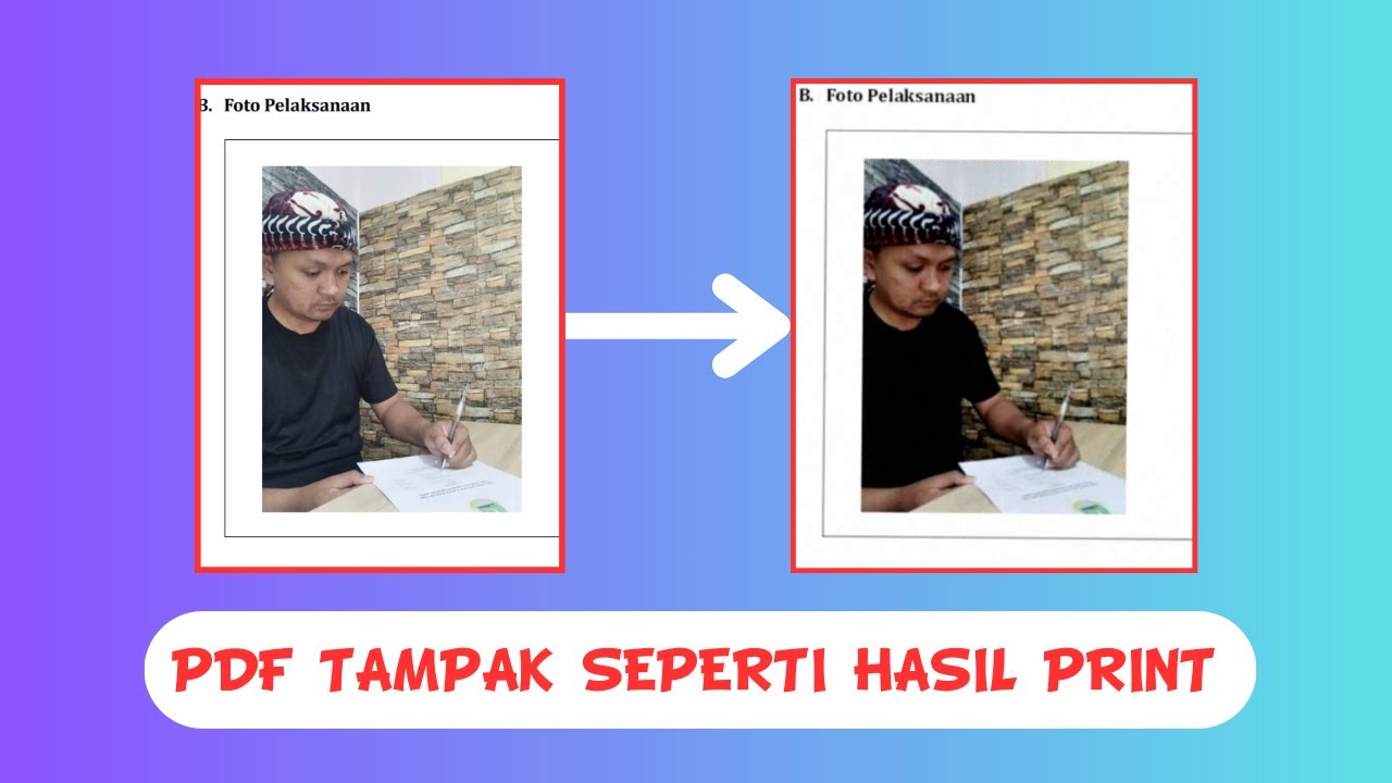 CARA MEMBUAT PDF TAMPAK SEPERTI HASIL PRINT - YouTube