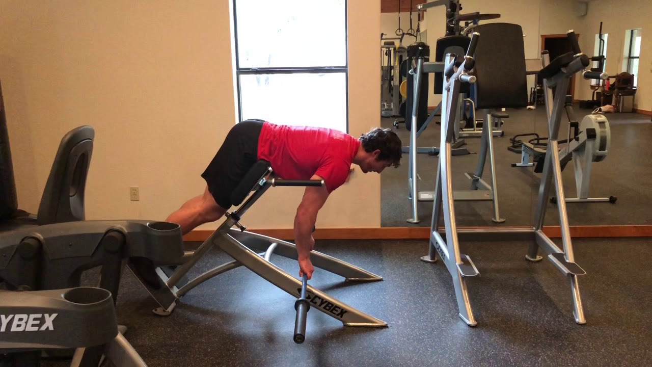 Deadlifts on 45 Degree Hyper-Extension - YouTube
