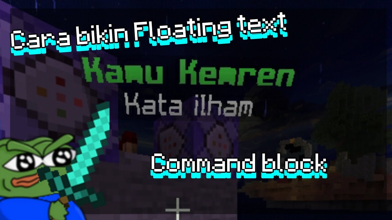 Cara bikin floating text | mcpe mcbe | command block tutorial - YouTube