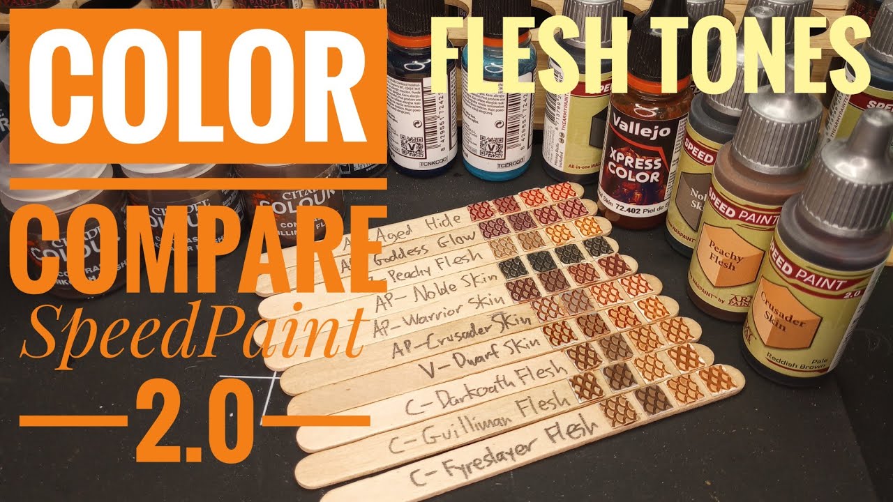 Color Compare: Flesh Tone SpeedPaint 2.0, Contrast, and Xpress Colors ...