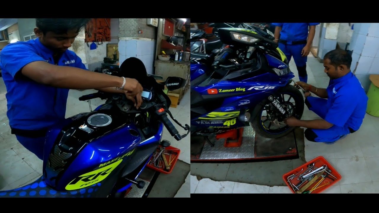 Yamaha R15 Cone Set Changing|R15V3 Handle Problem Solve|R15 ball races ...