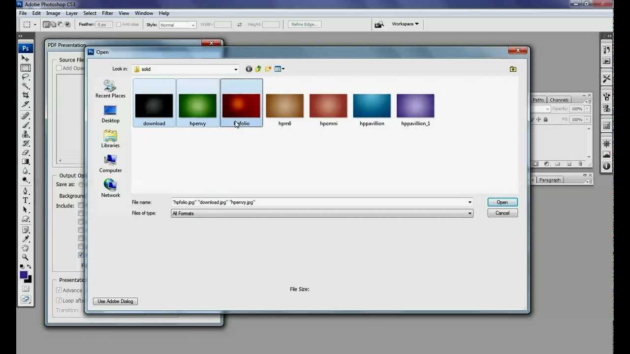 How To Create Pdf Presentation Using Adobe Photoshop Youtube