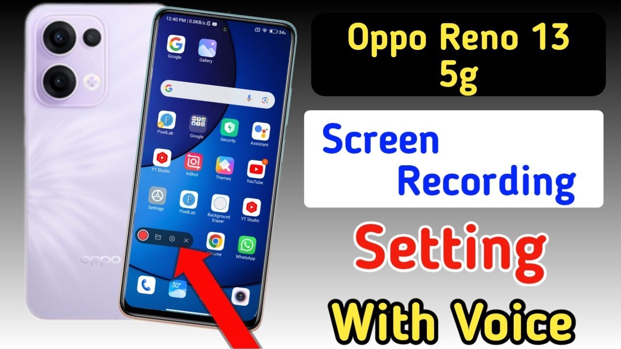 oppo reno 13 me screen recording kaise kare/how to record screen in ...