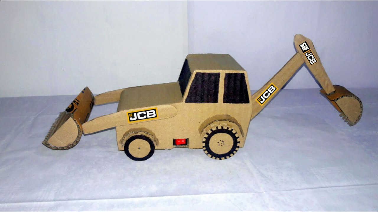 How to make JCB at home | how to make JCB with cardboard - DIY JCB ...