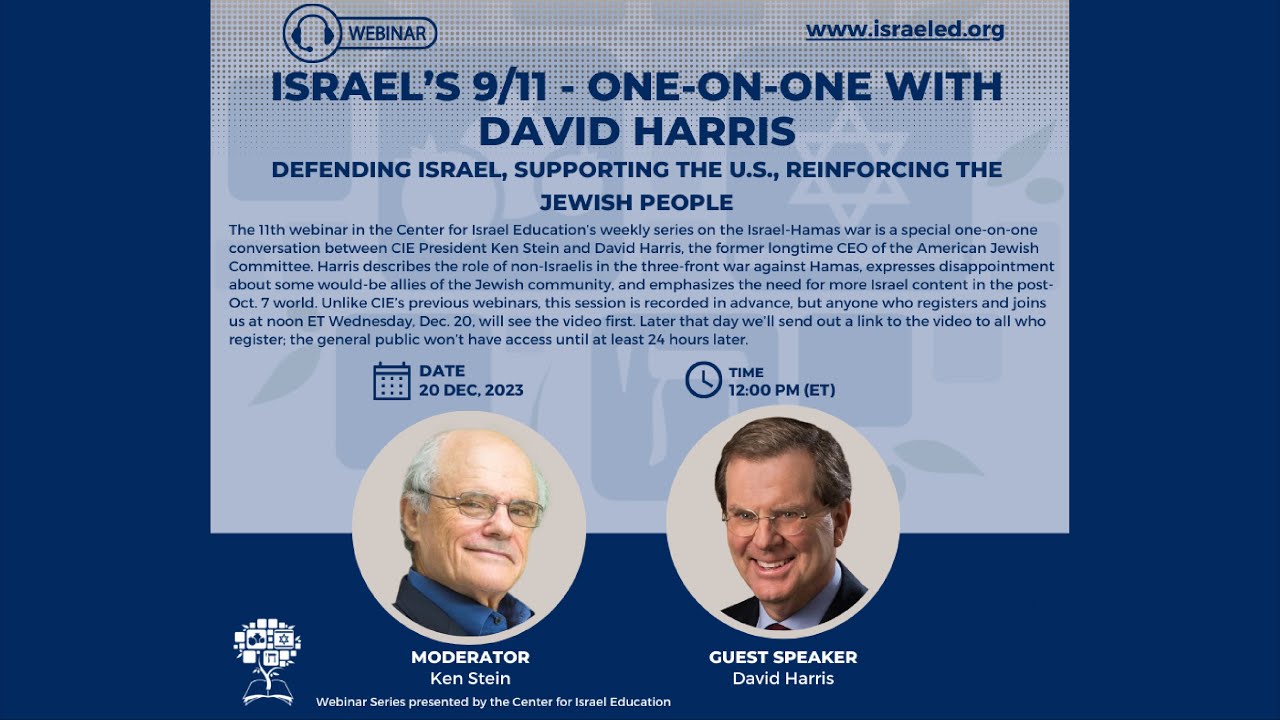 Israel’s 9/11 — David Harris on Defending Israel, Supporting the U.S ...