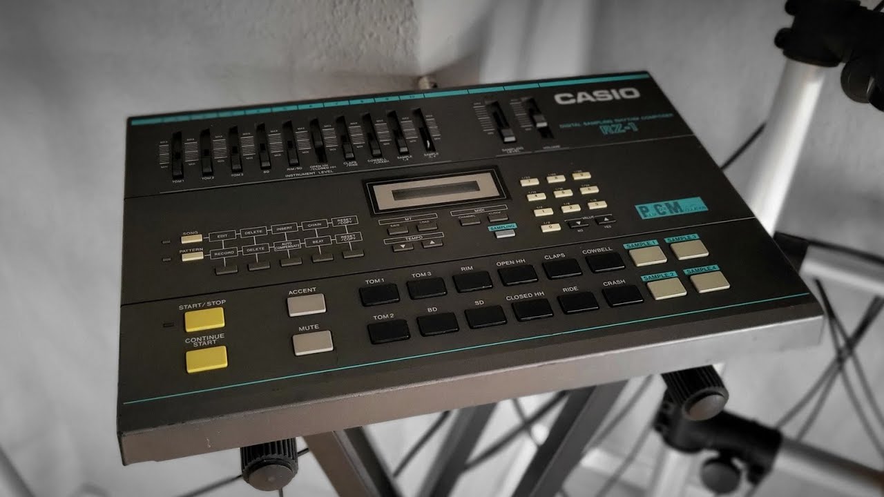 Yamaha RX11 (1984) + Roland TR-707 (1985) + Casio RZ-1 (1986) - the 80s ...