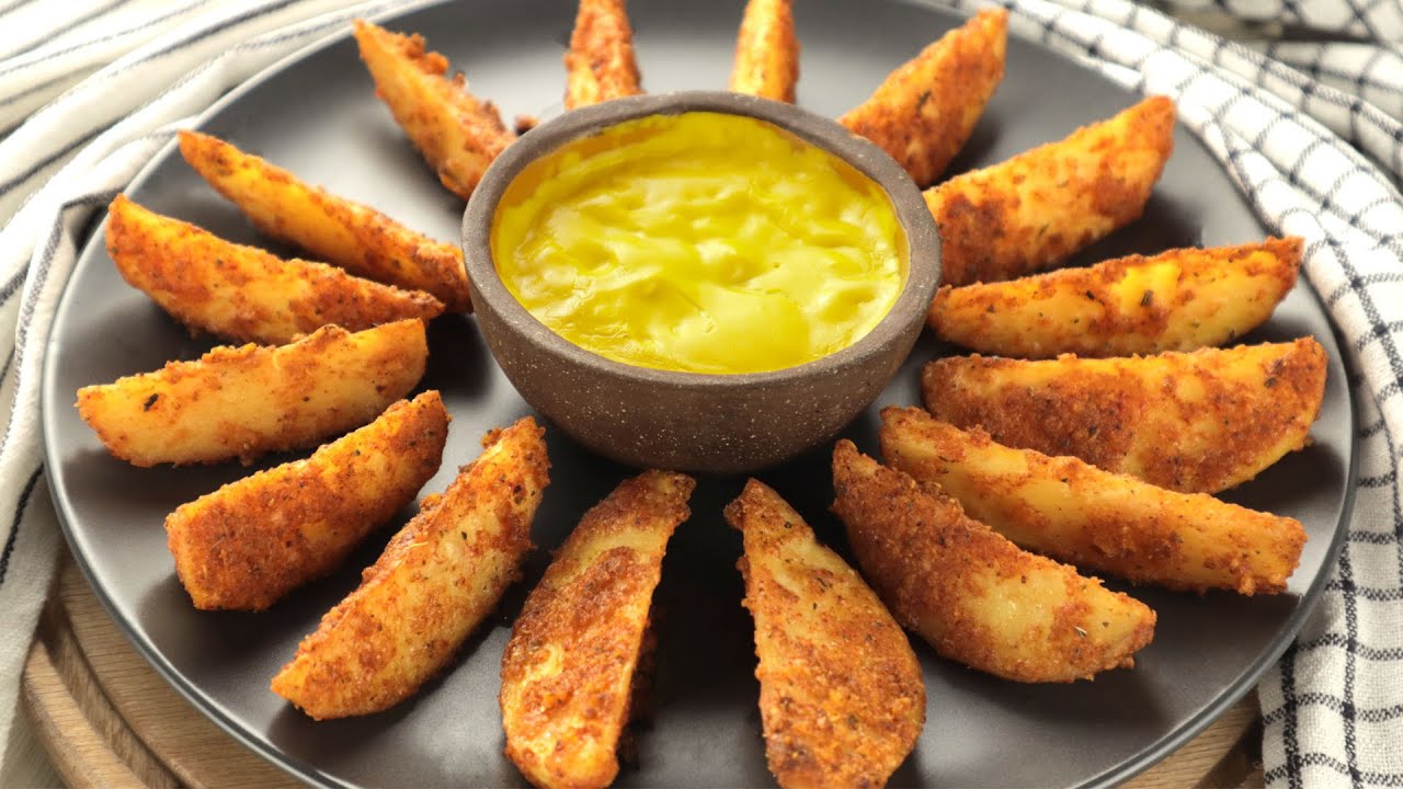 Delicious crispy cheese potato | Roast potato | Cheese Sauce | No fry ...