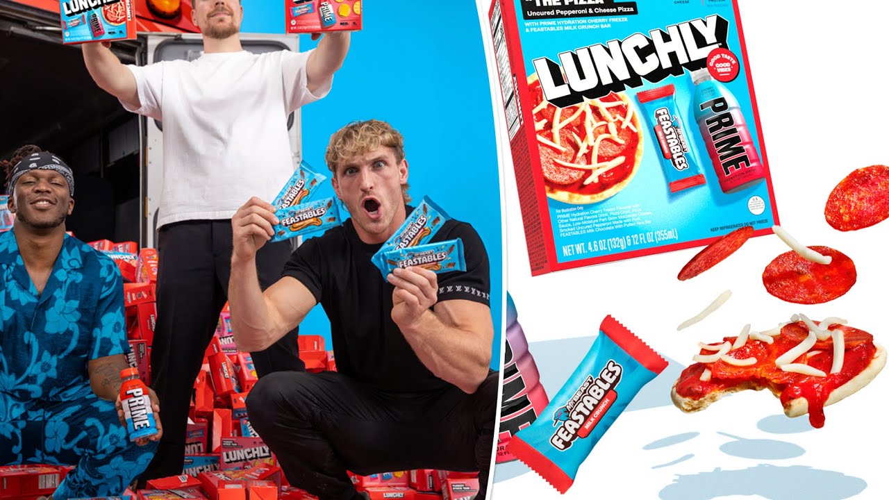 Mrbeast and team prime lunchly review - YouTube