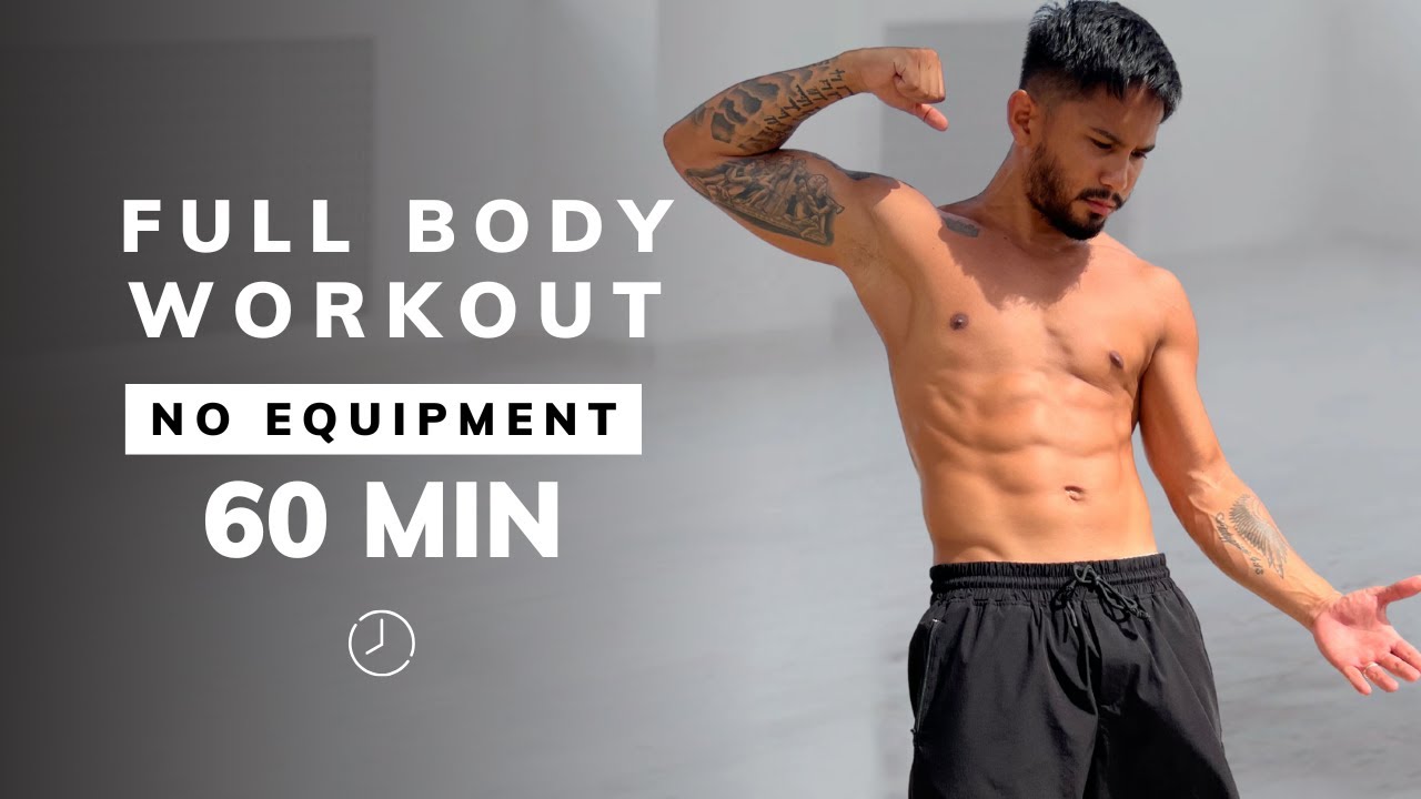 1 HOUR INTENSE FULL BODY HIIT WORKOUT - No Equipment - No Repeat Home ...