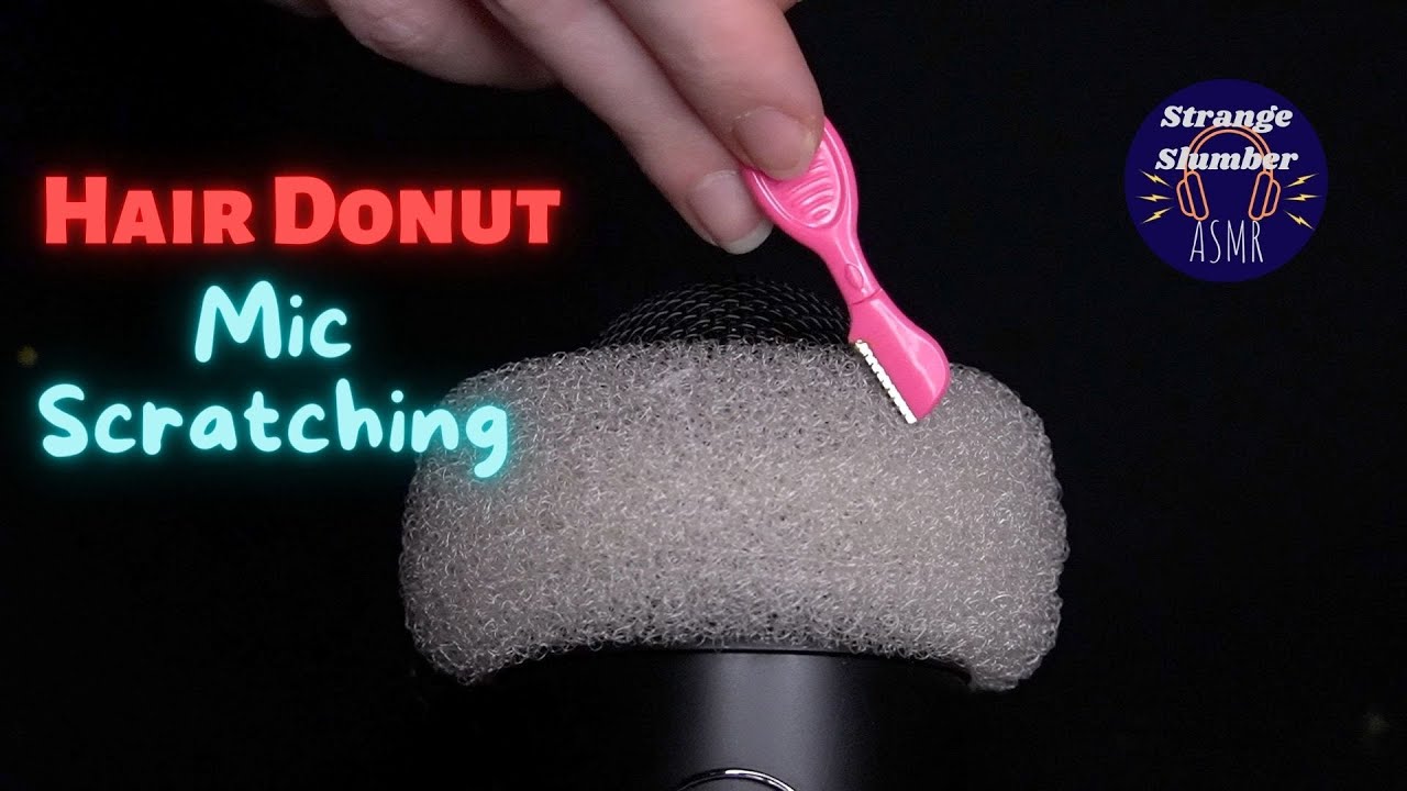 Hair donut mic scratching ASMR | More eyebrow shaper fun! - YouTube