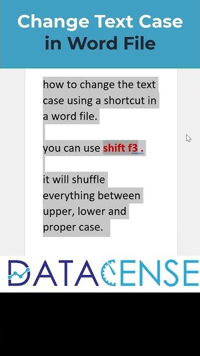 Change text case in Microsoft word - YouTube