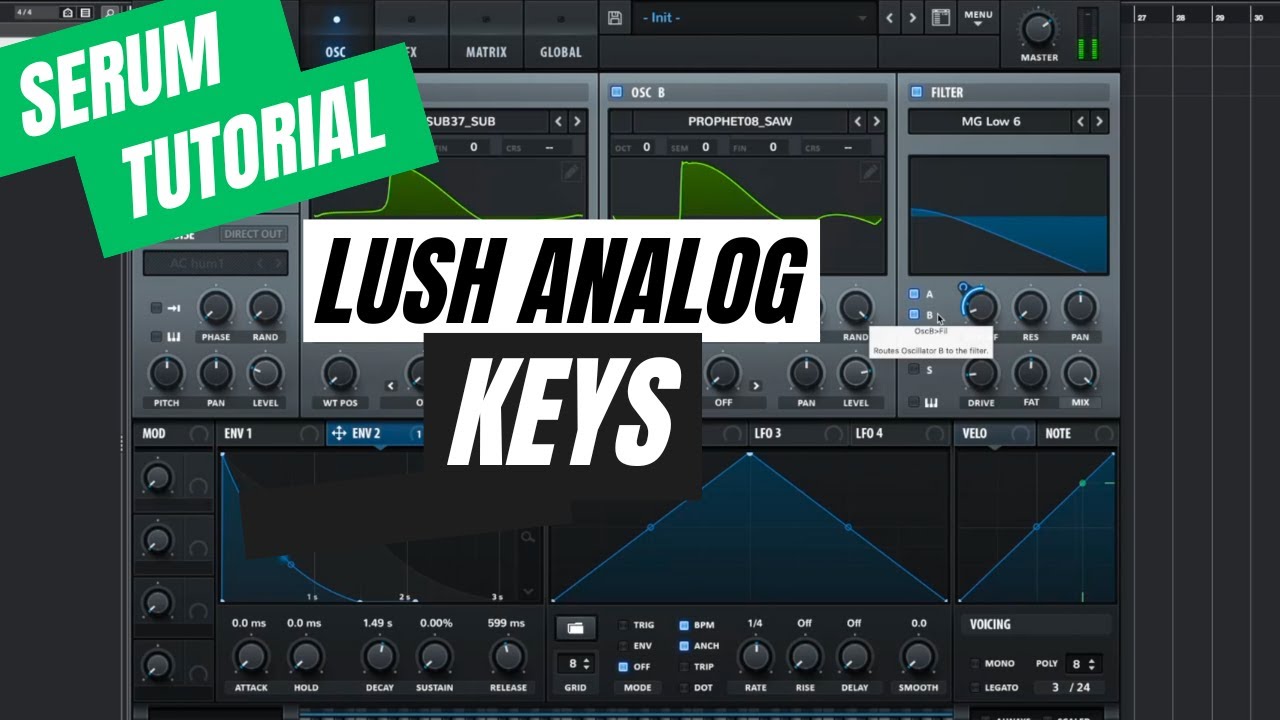 How to make a lush analog sounding keys patch in Serum - YouTube