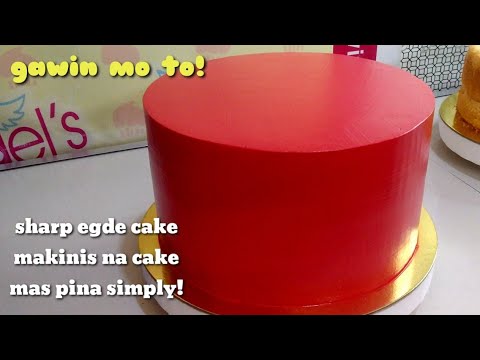 Sharp edge and Cake smoothing easy techniques! boiled icing! || Angel ...