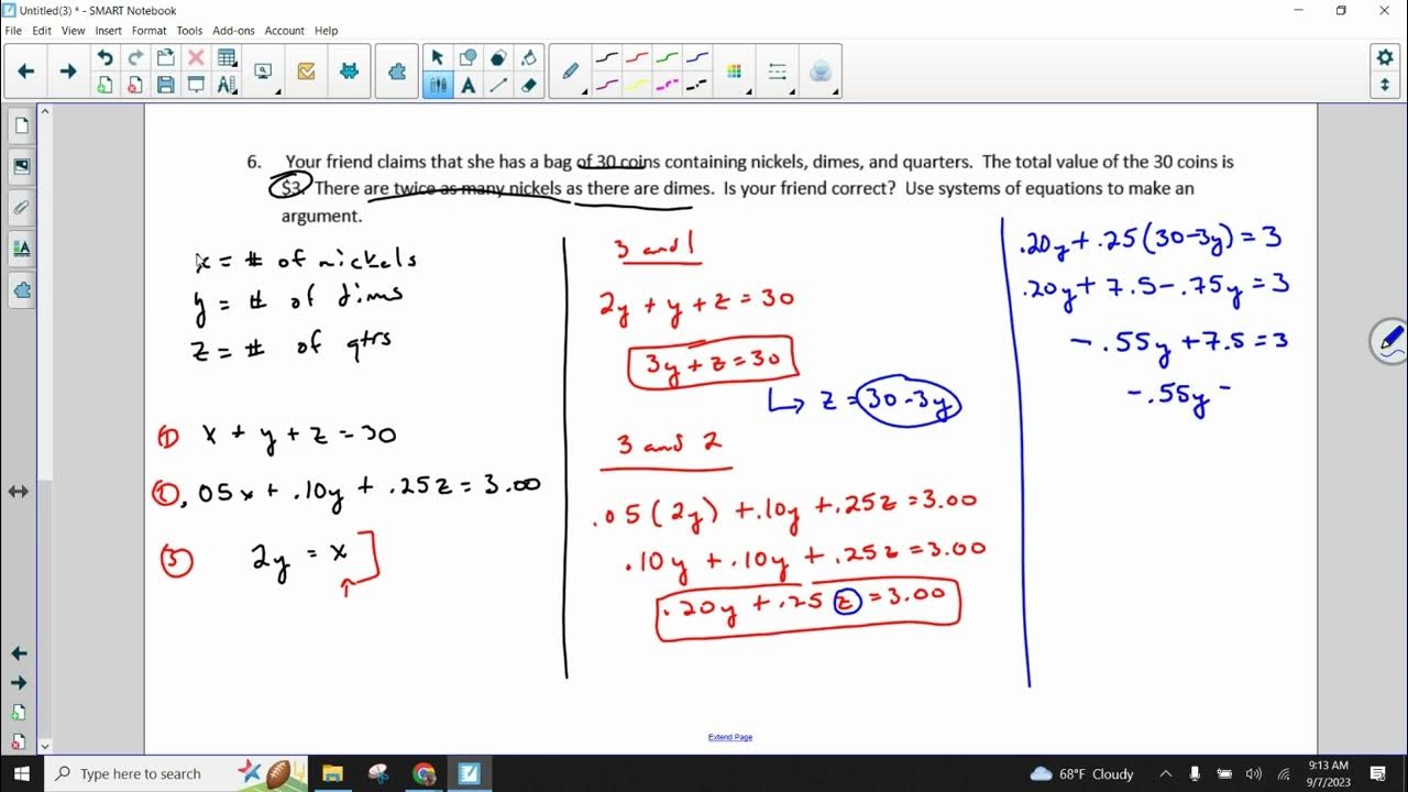 Algebra 2 - Section 1.4 Word Problems Part F - YouTube