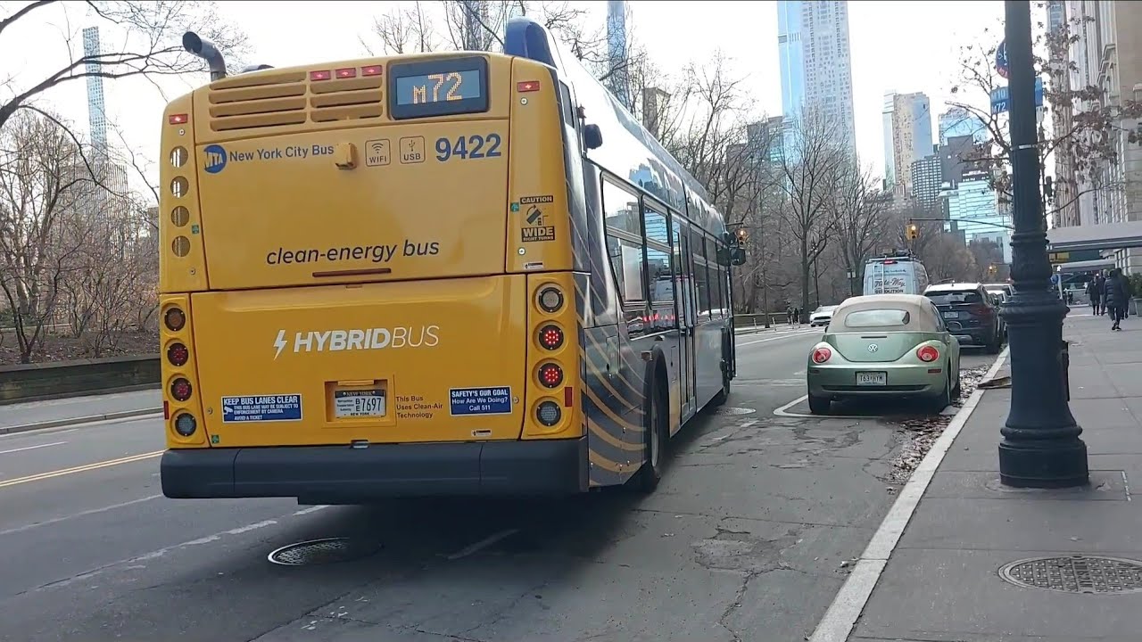 MTA: Bus action on Central Park West (M10, M20, M66, M72) - YouTube