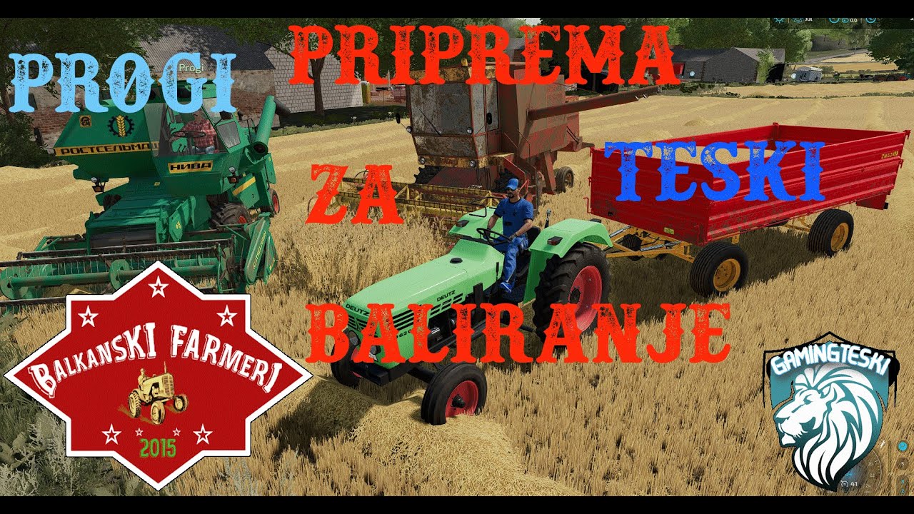 Priprema za baliranje-Balkansni farmeri- Progi i Teški FS 22 #foryou # ...