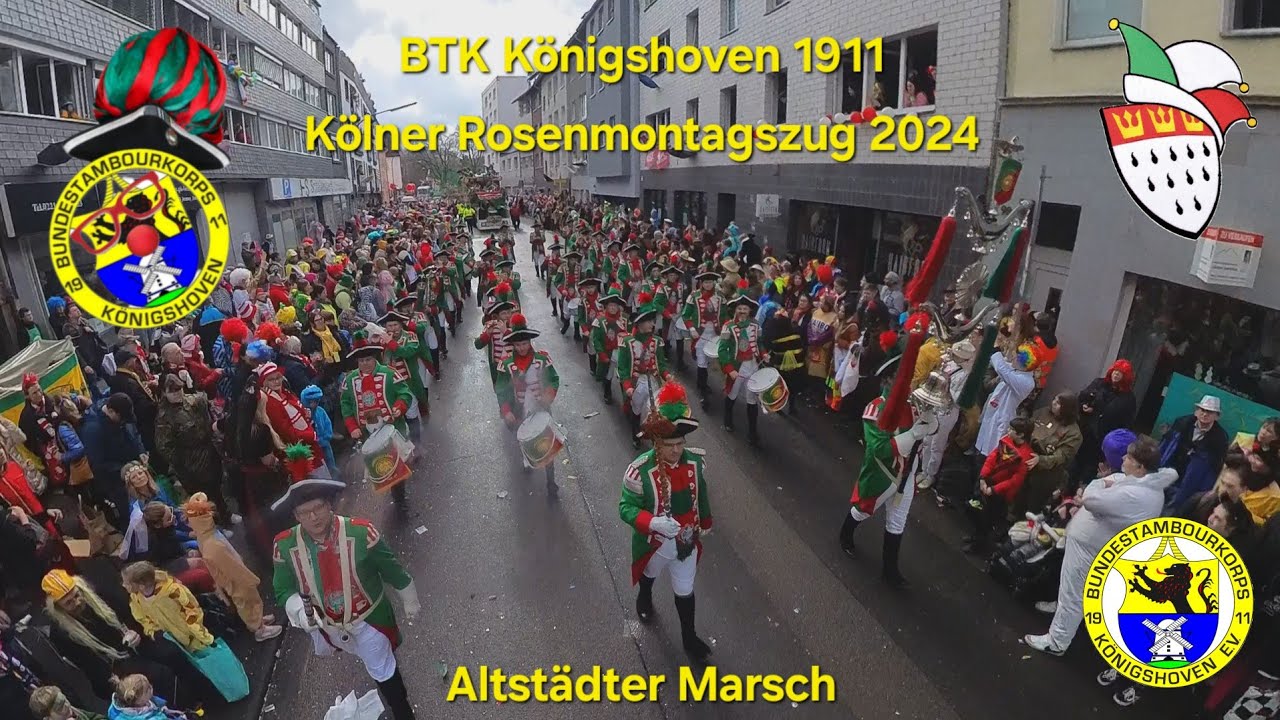 BTK Königshoven 1911 Altstädter Marsch Mathiasstraße Karneval Köln ...