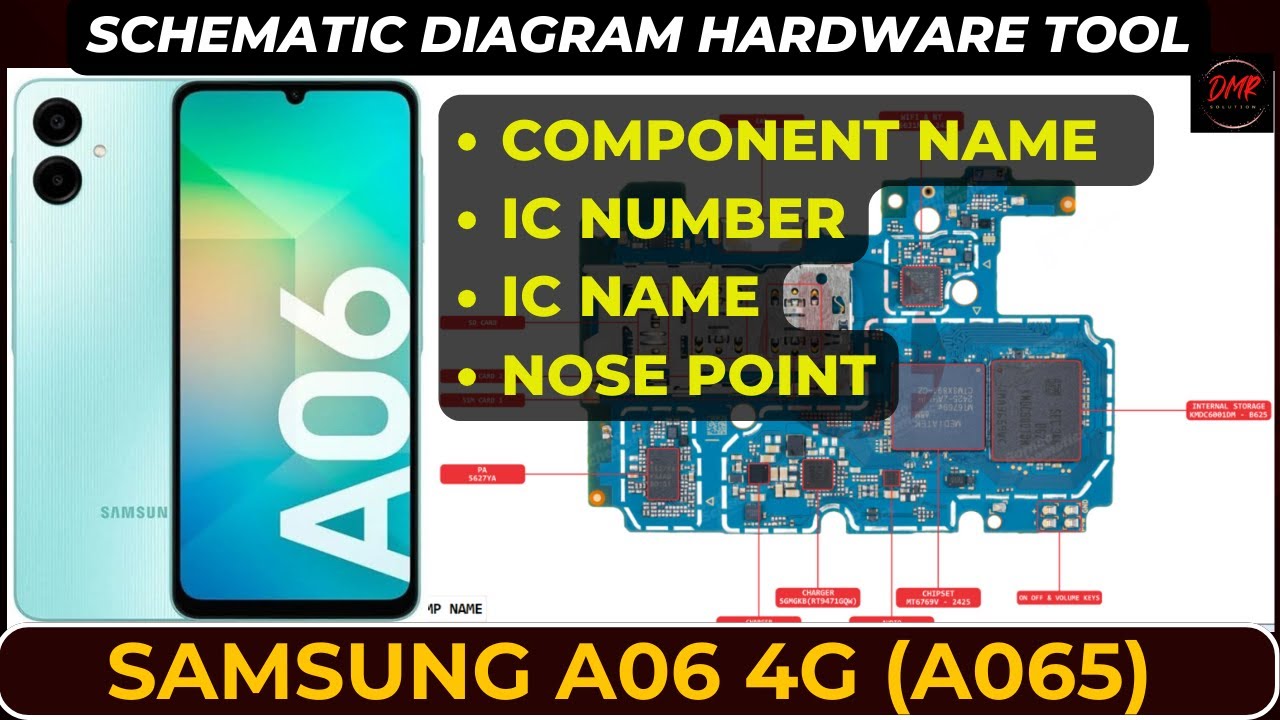 SAMSUNG A06 4G (A065) Component Name number | IC Name | IC nose Point ...