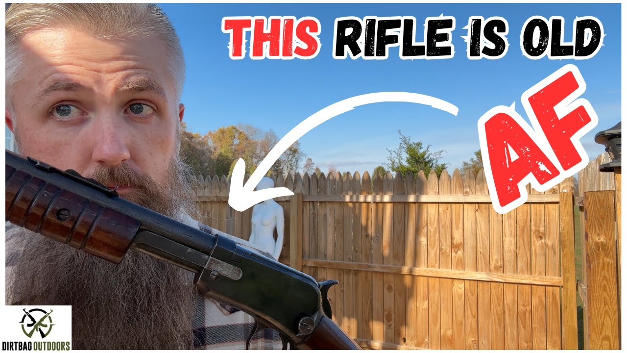 Shooting my new 1940s pump action rifle! - YouTube