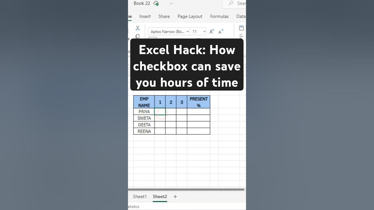 I Found a Time-Saving Hack for Excel Checkboxes | excel | #shorts #viralvideo #trending - YouTube