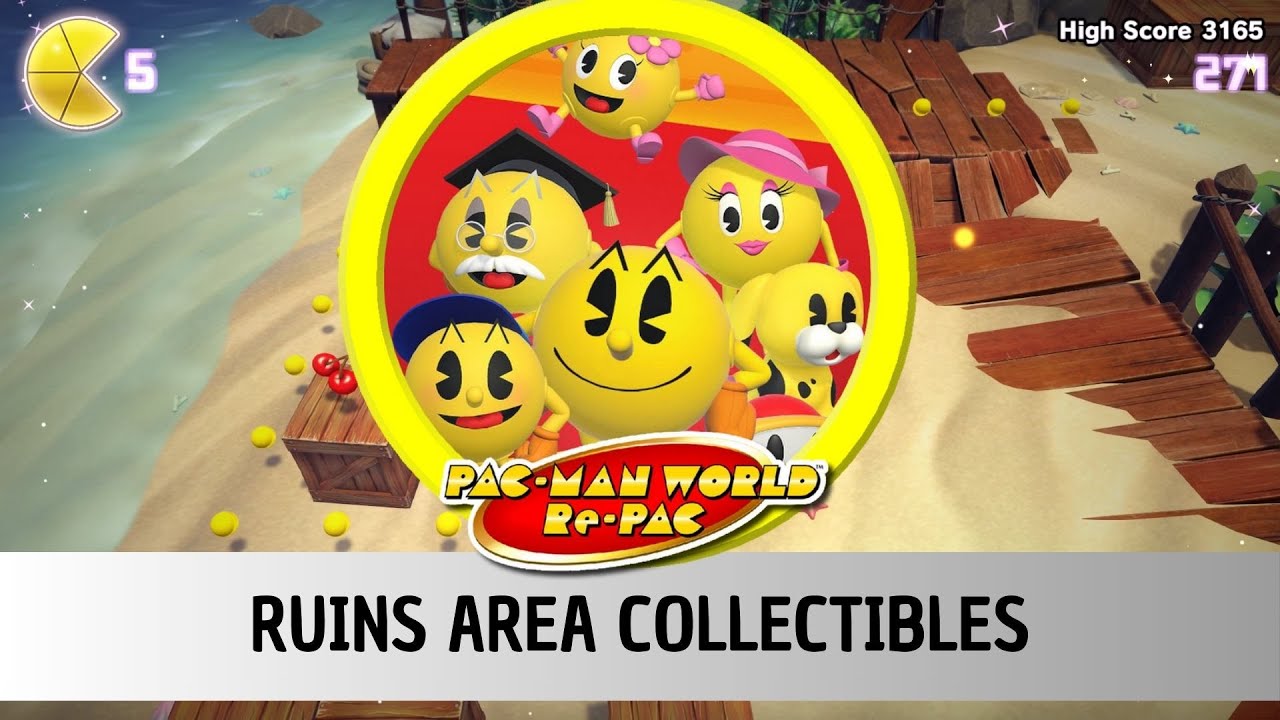 Pac-Man World Re-Pac - RUINS AREA Collectibles - Trophy/Achievement ...