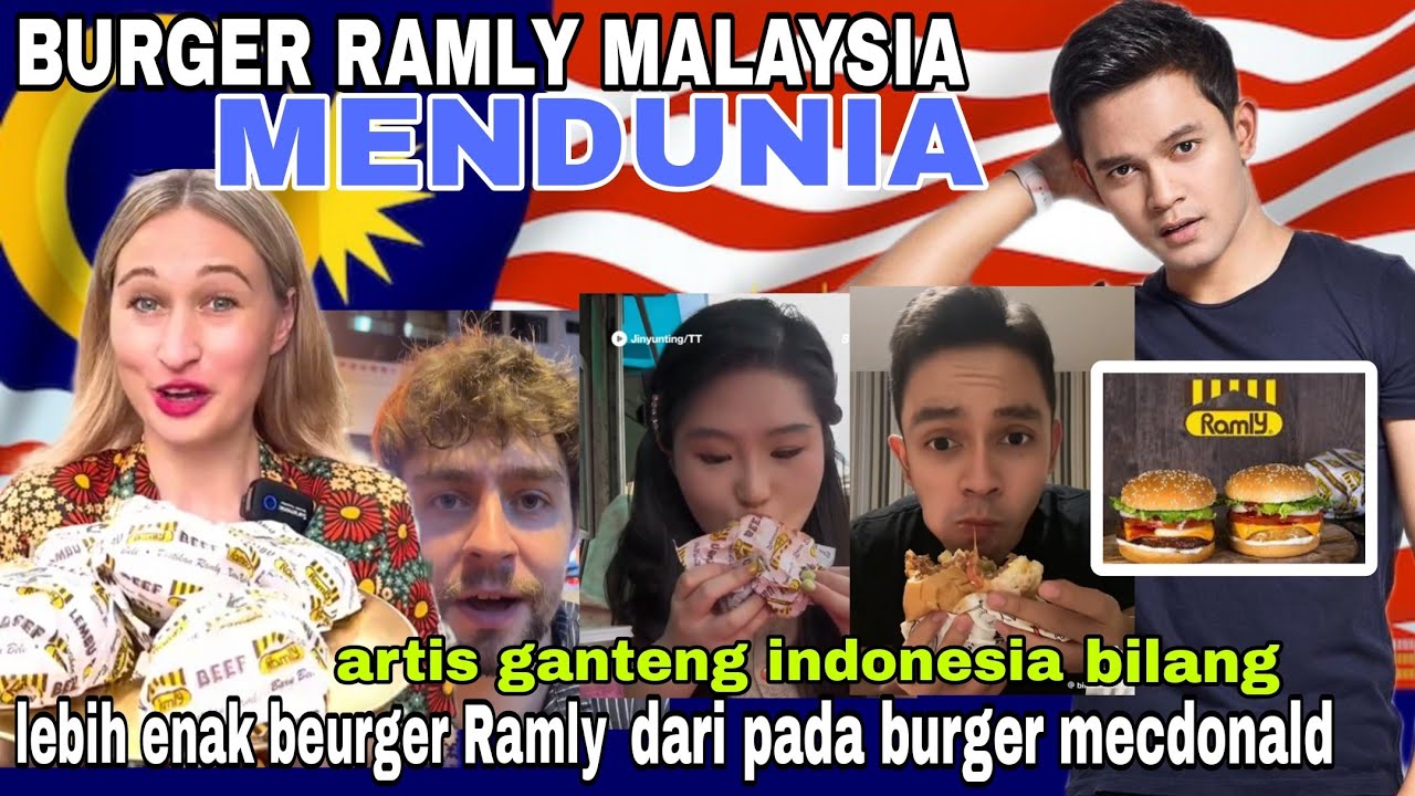 VIRAL BURGER RAMLY MALAYSIA MENDUNIA HARGA KAKI LIMA RASA BINTANG LIMA SAMPAI ARTIS INDO ...