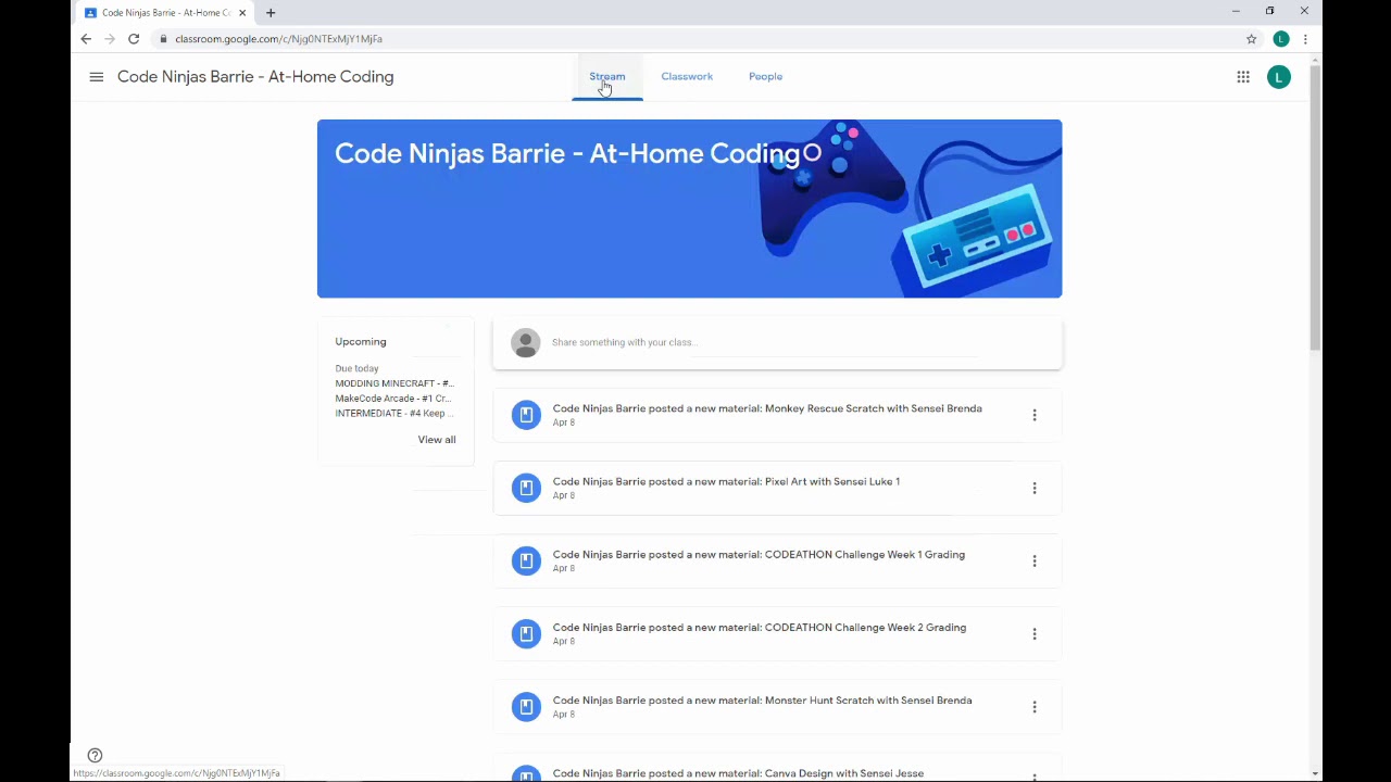 Code Ninjas Google Classroom Tutorial - YouTube