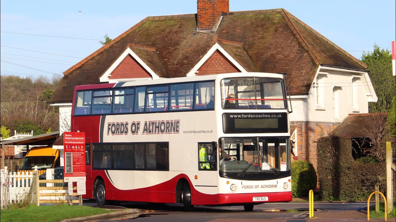 FULL THRASH! Fords of Althorne T80 BUS €2 Dennis Trident ALX400 on ...