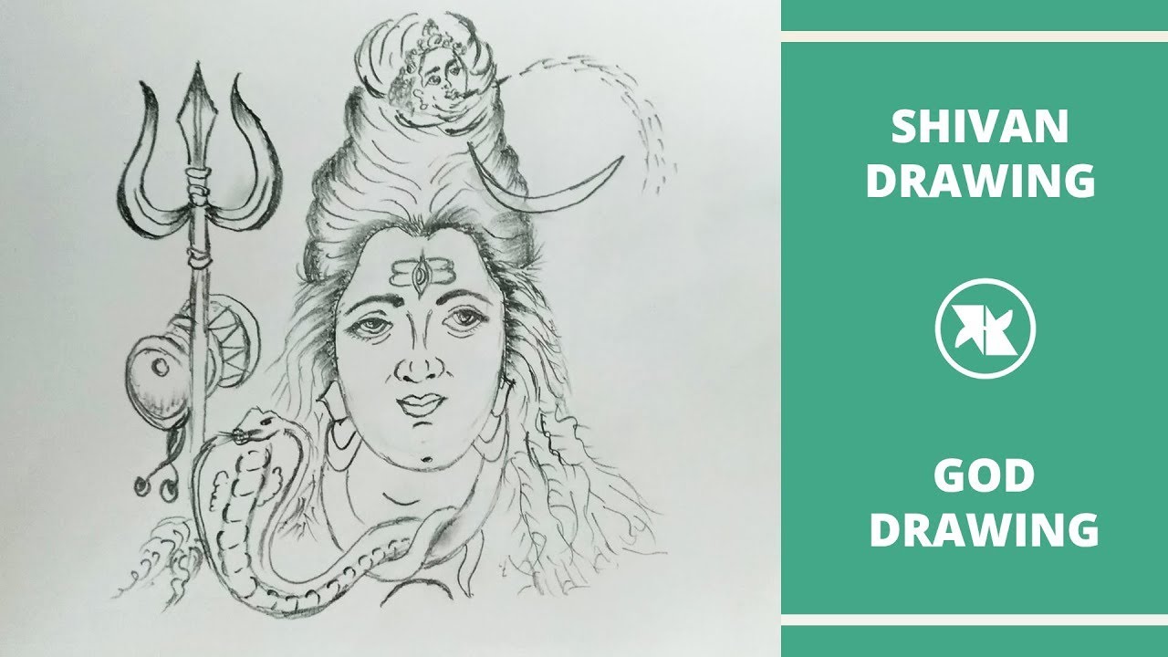 How to draw Lord Shiva - Lord Shivan Maha Shivaratri Drawing Step by ...
