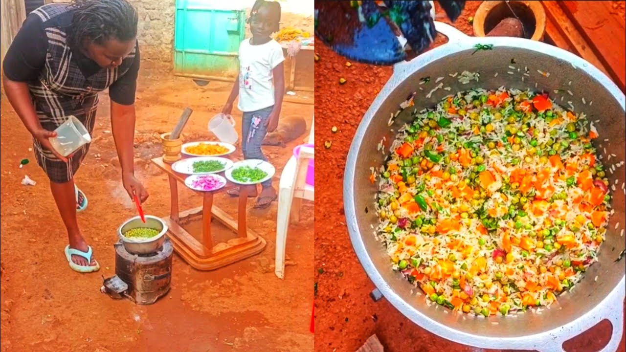 Cooking Appetizing Meal In the Village //Vegetable Rice - YouTube