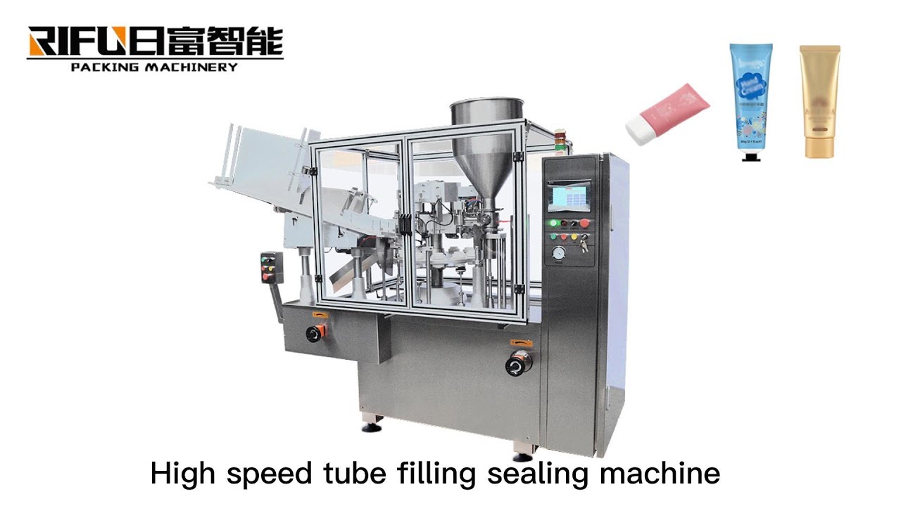 High speed automatic tube filling sealing machine - YouTube