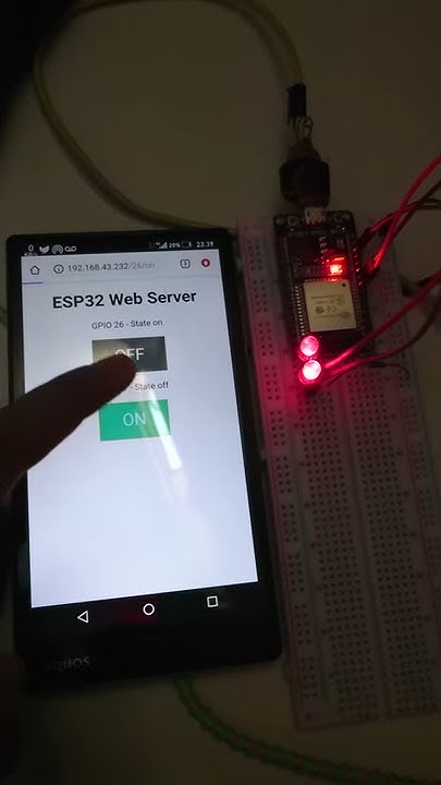 Tutorial ESP32 Blink Led nyala lampu dengan Hp Android web - YouTube