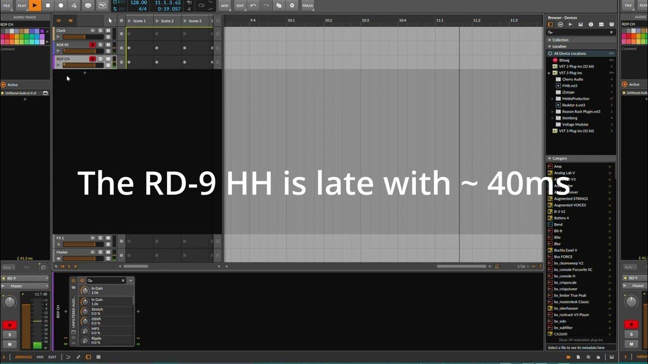 Plugin delay compensation issue in Bitwig - YouTube