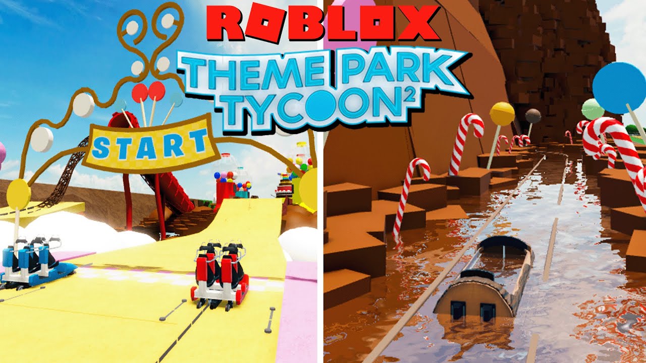 ALL ON-RIDE POVs! Candy Kingdom | Theme Park Tycoon 2 - YouTube