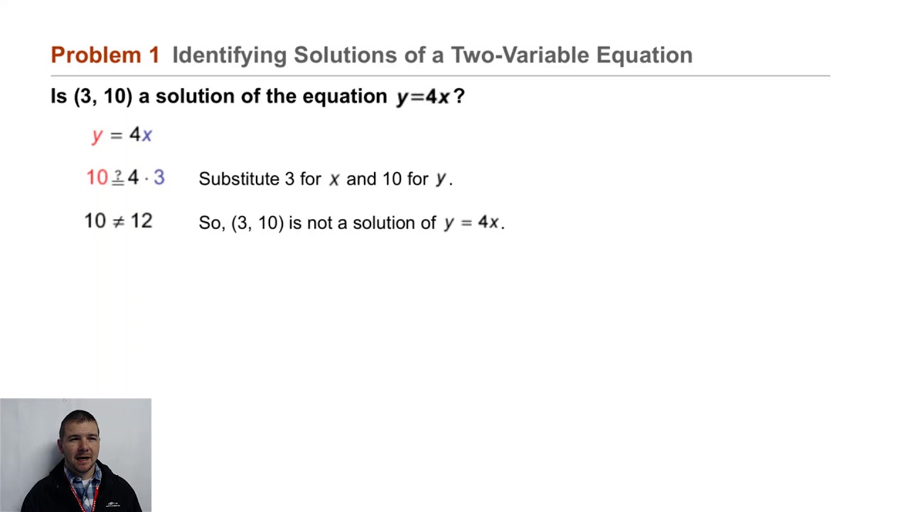 Algebra 1 1-9 Patterns, Equations, Graphs: Problem 1 - Identifying ...